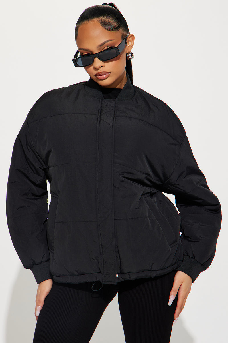 Riley Quilted Bomber Jacket - Black | Fashion Nova, Jackets & Coats | Fashion Nova