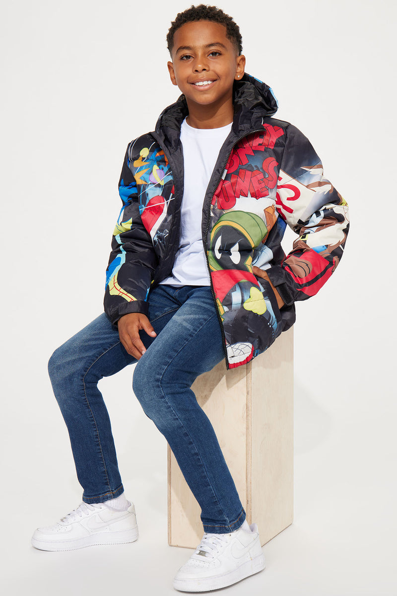 Mini Marvin The Martian Puffer Jacket - Black | Fashion Nova, Kids Jackets & Coats | Fashion Nova
