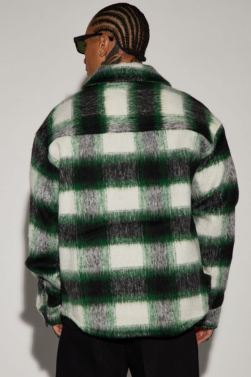 Keystone Mohair Shacket - Green | Fashion Nova, Mens Shirts | Fashion Nova