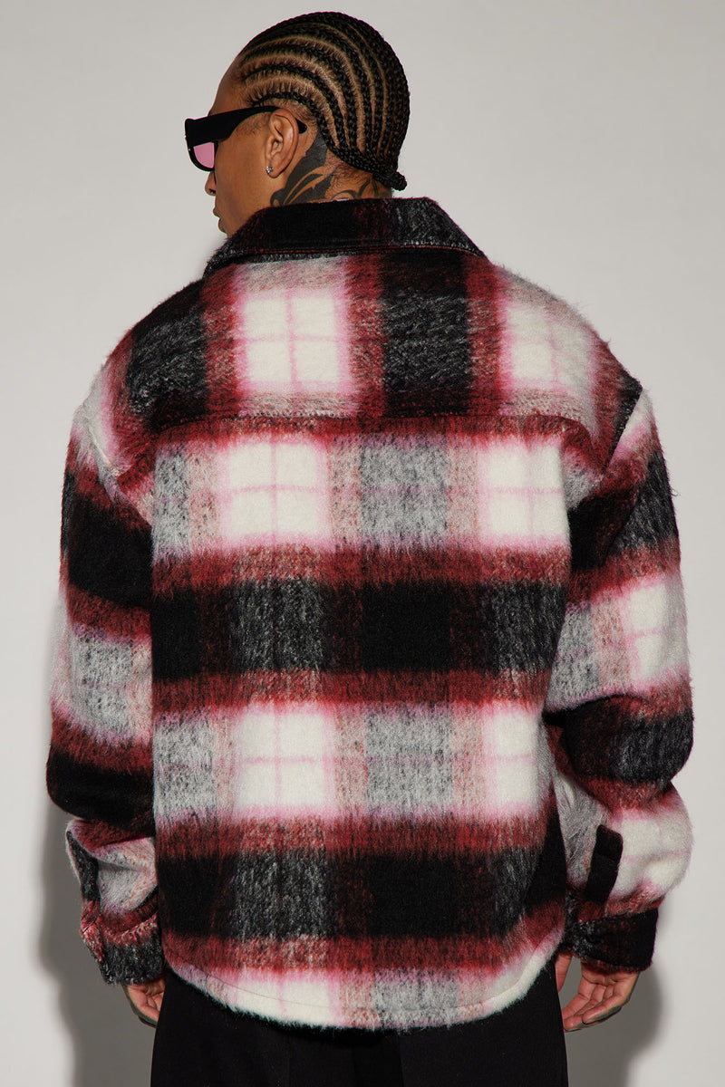 Timberline Mohair Shacket - Red | Fashion Nova, Mens Shirts | Fashion Nova