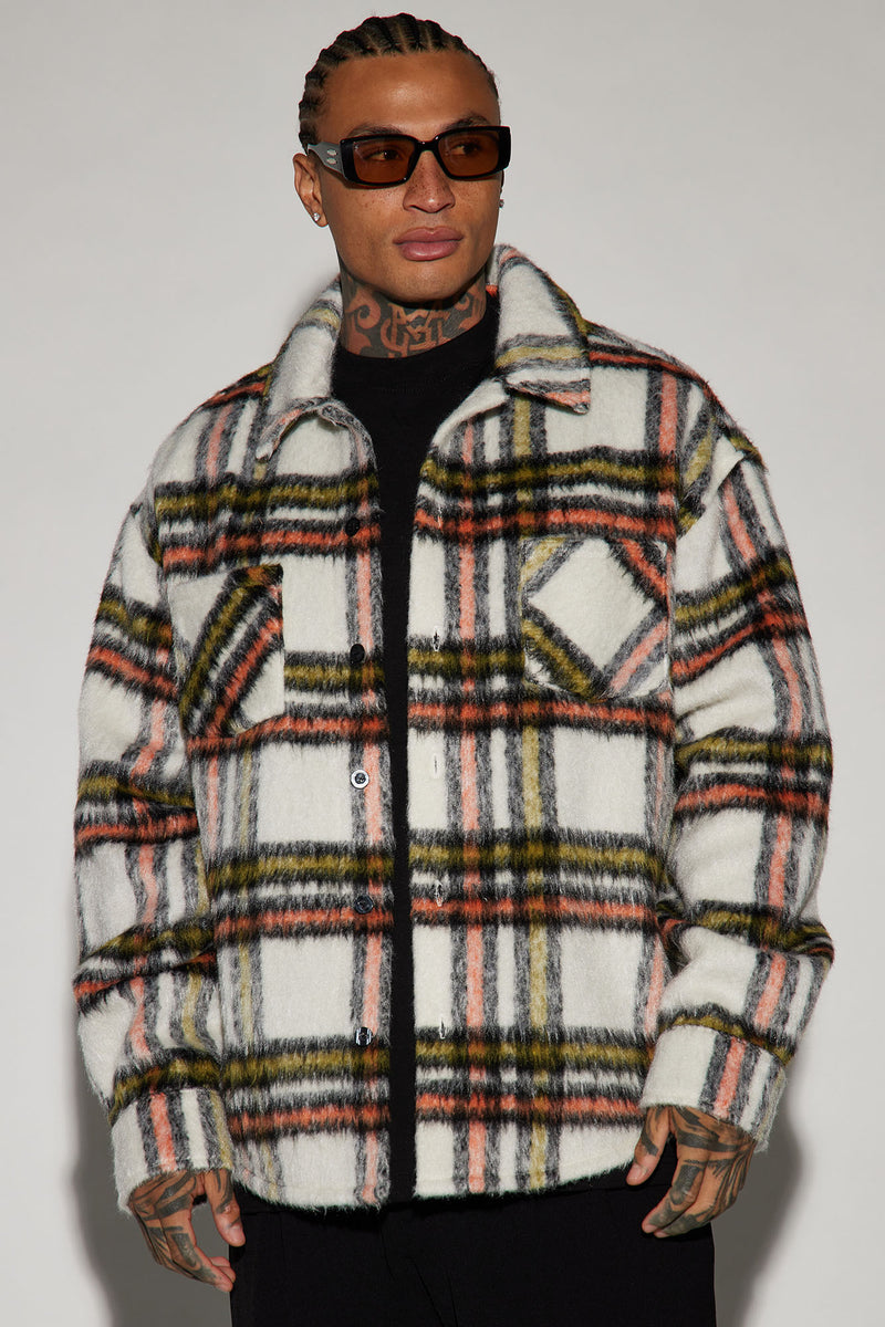 Aurora Mohair Shacket - Off White/combo | Fashion Nova, Mens Shirts ...