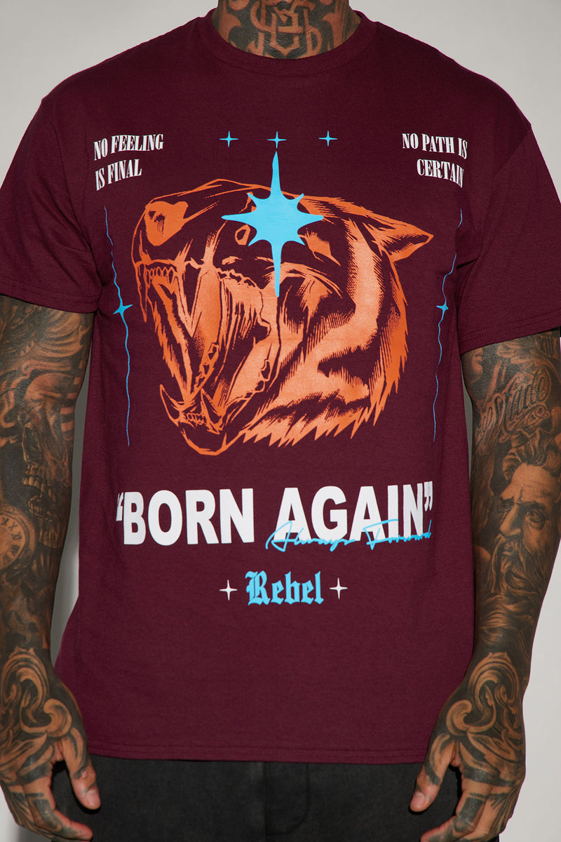Forward Rebel Short Sleeve Tee - Burgundy | Fashion Nova, Mens Graphic ...