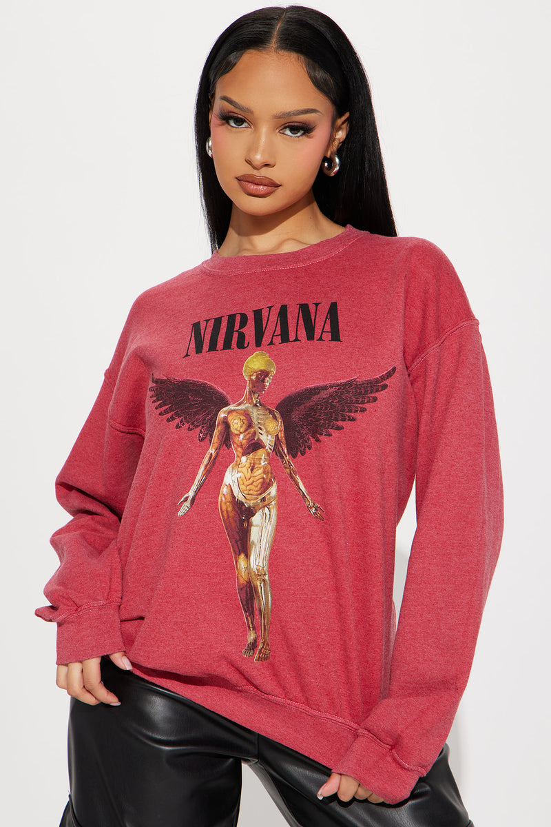 All Apologies Nirvana Sweatshirt - Red | Fashion Nova, Screens Tops and ...