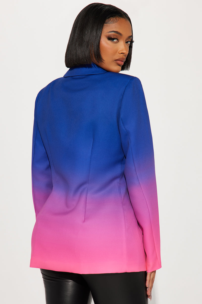 Mixed Feelings Ombre Blazer - Blue/combo | Fashion Nova, Jackets ...