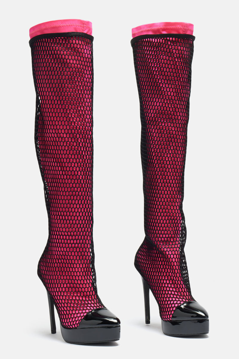 Street Clubbing Heeled Boots - Pink | Fashion Nova, Shoes | Fashion Nova