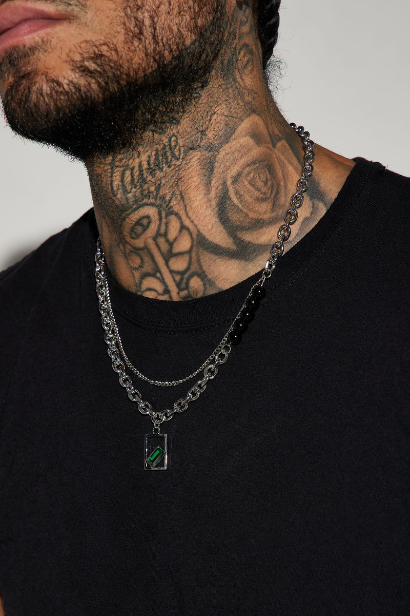 All About That Hustle Chain Necklace - Silver | Fashion Nova, Mens ...