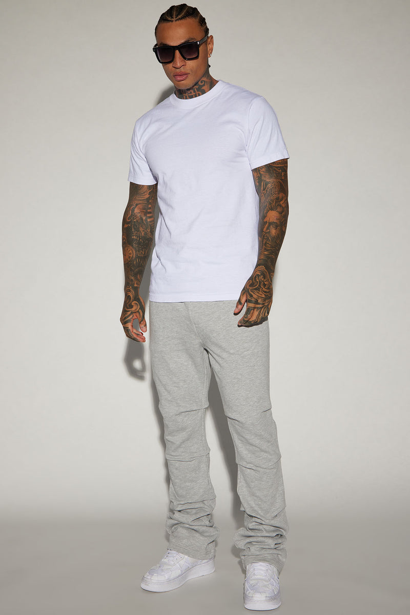Hudson Skinny Flare Sweatpant - Heather Grey | Fashion Nova, Mens Fleece Bottoms | Fashion Nova