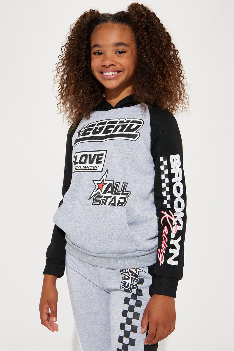 Mini Legend Screen Print Fleece Set - Heather Grey | Fashion Nova, Kids ...