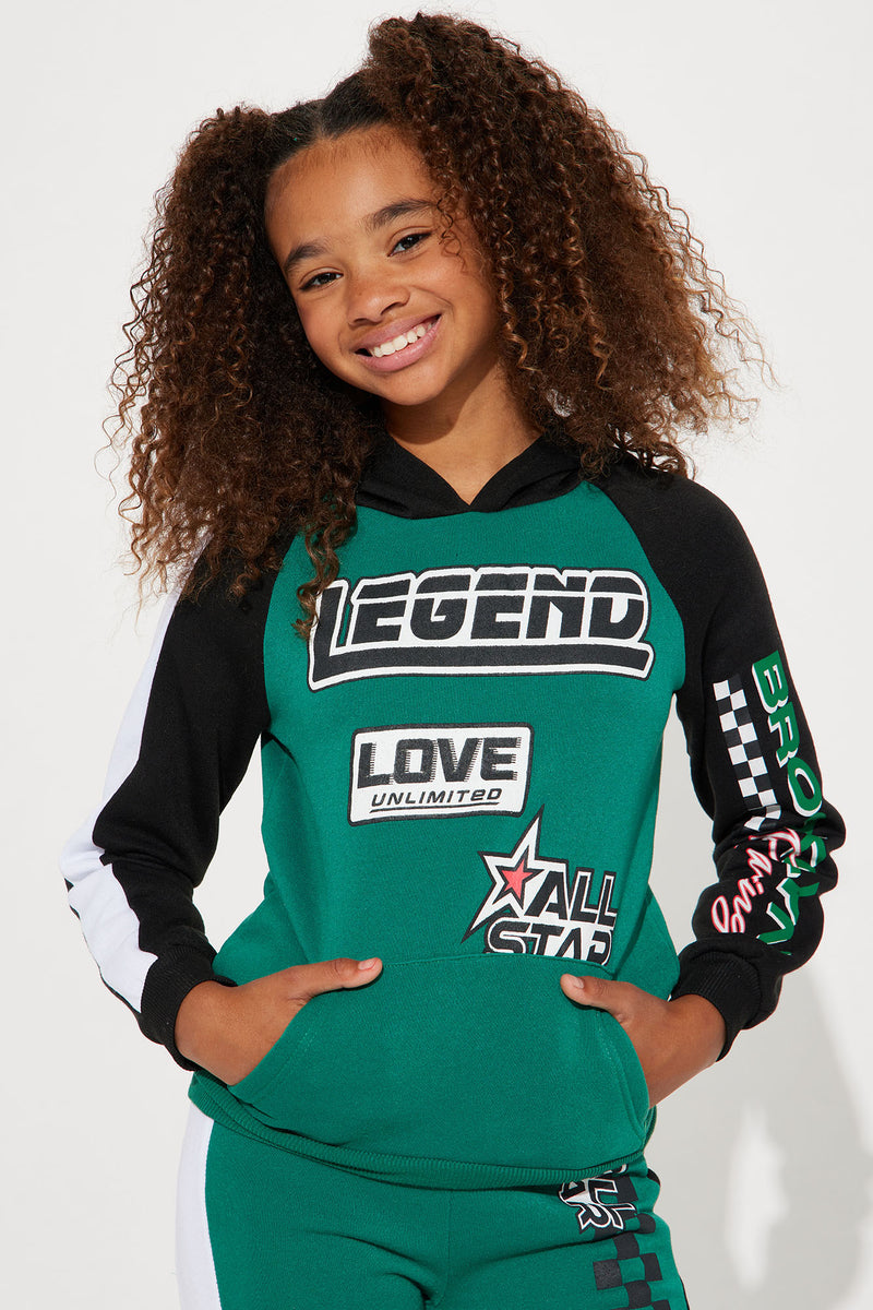 Mini Legend Screen Print Fleece Set - Green | Fashion Nova, Kids Sets ...