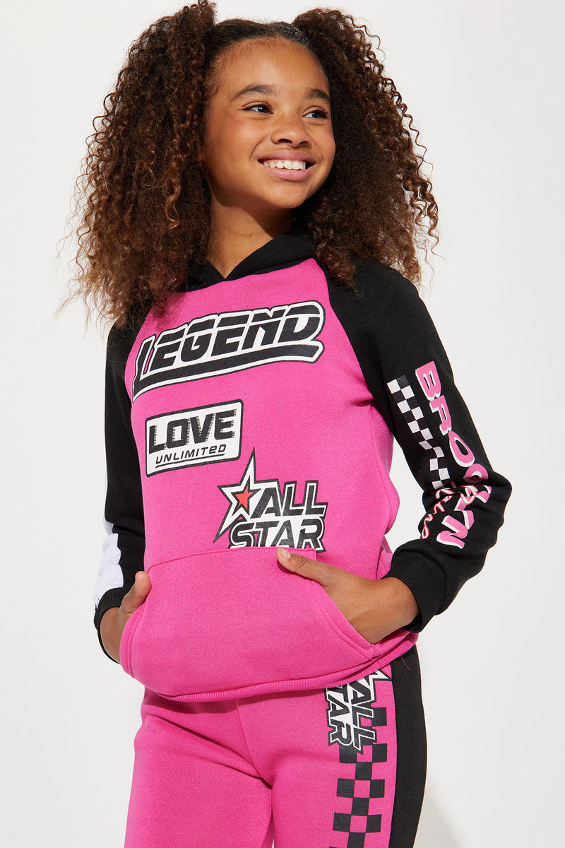 Mini Legend Screen Print Fleece Set - Pink | Fashion Nova, Kids Sets ...