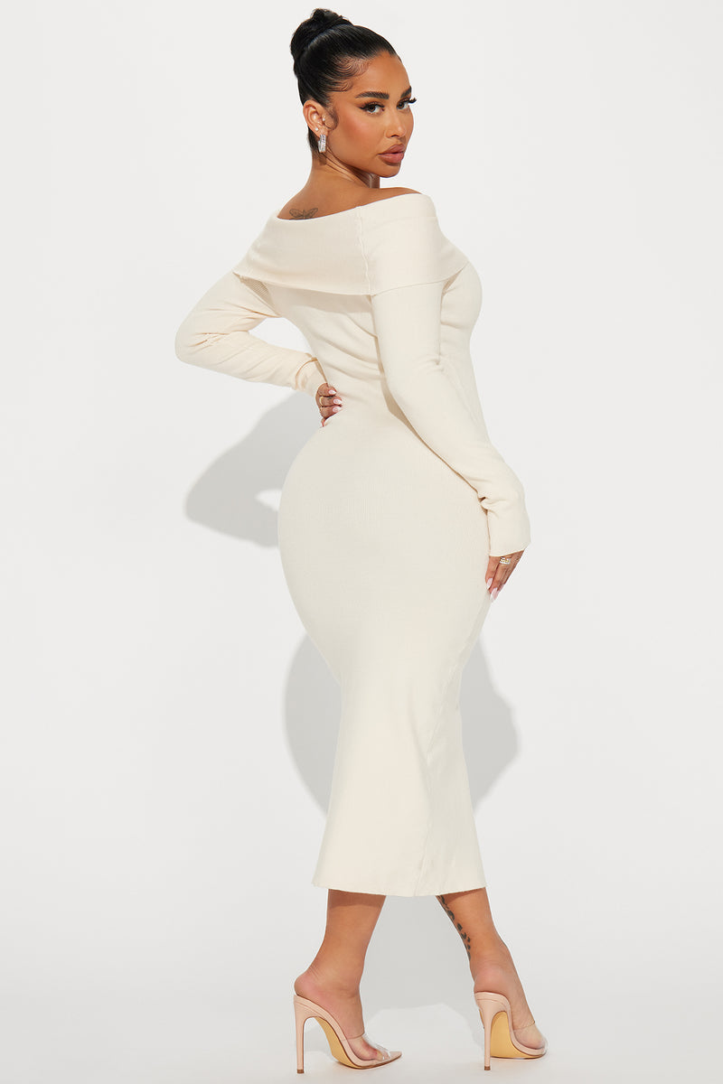 Josie Sweater Midi Dress Cream Fashion Nova Dresses Fashion Nova