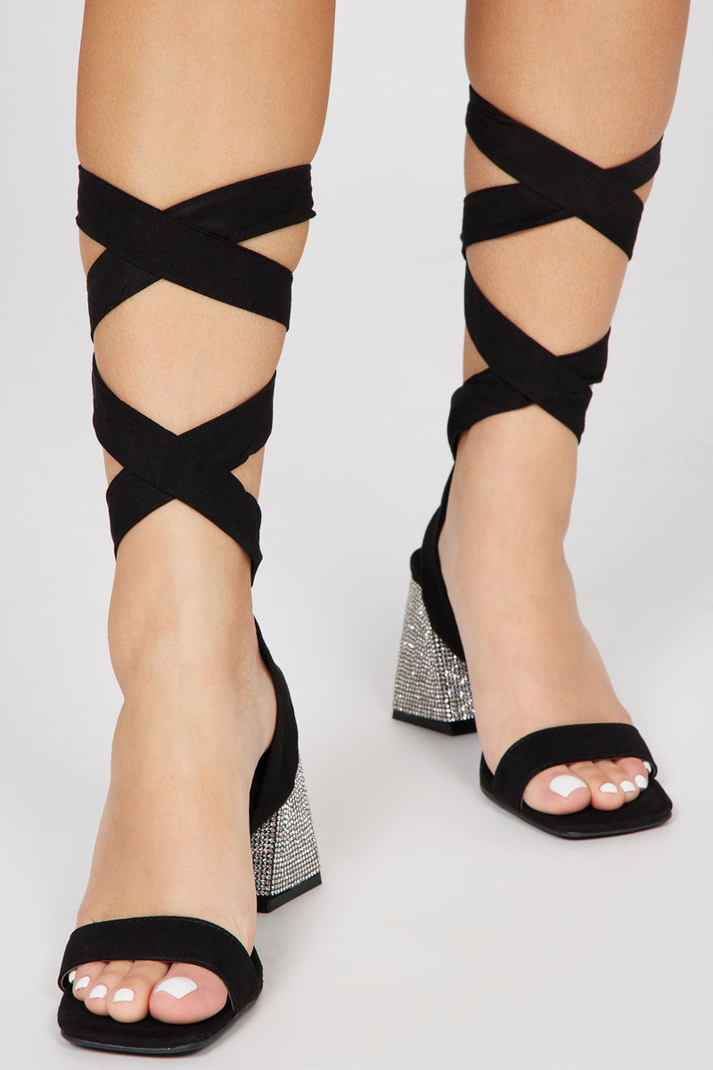 Unique Love Wrap Up Heeled Sandals - Black | Fashion Nova, Shoes ...