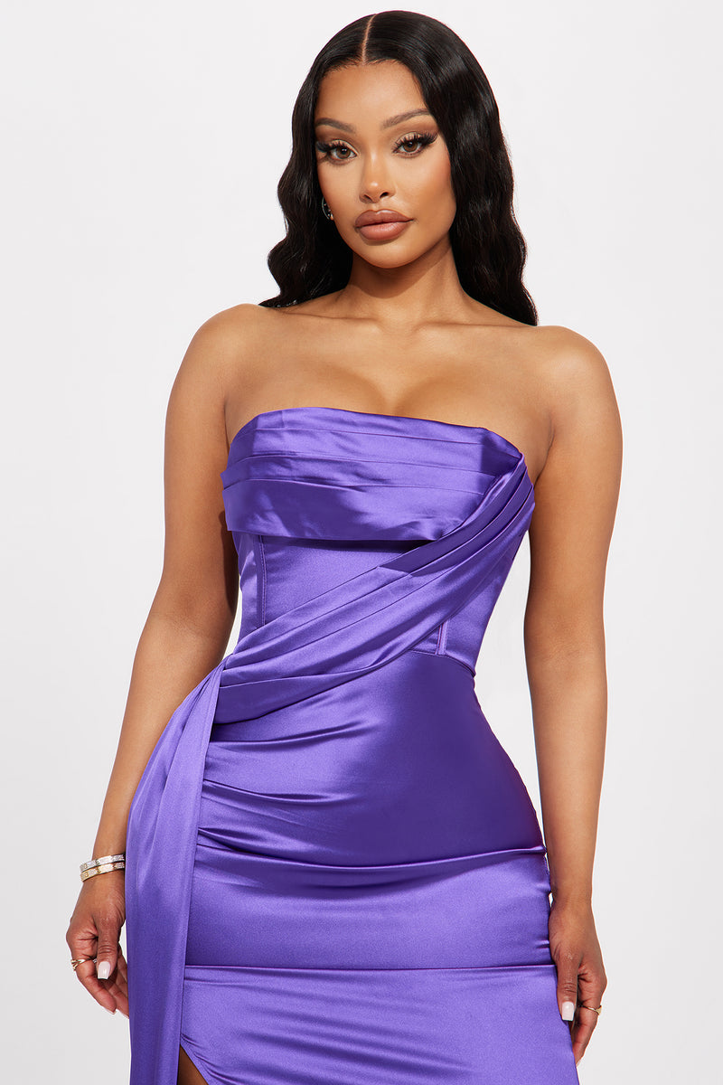 Janelle Satin Gown - Purple | Fashion Nova, Dresses | Fashion Nova