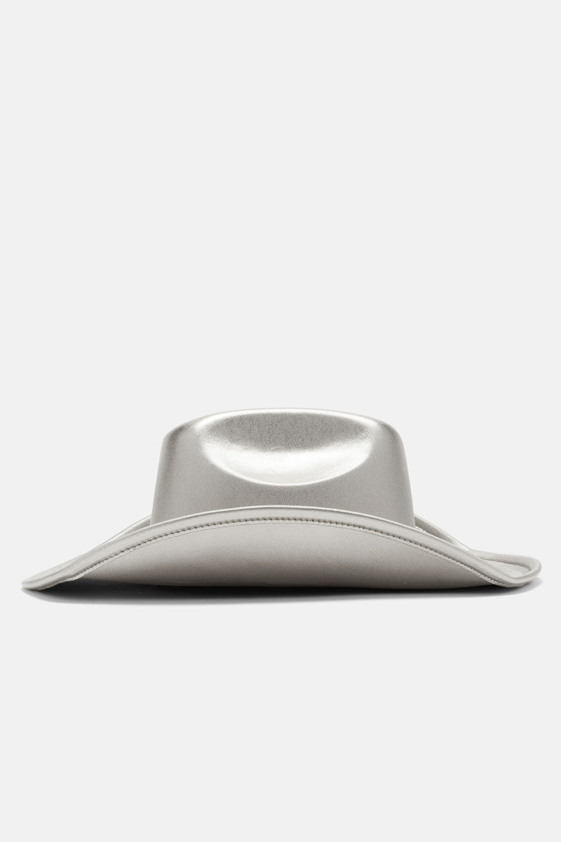 Behind The Flash Cowboy Hat - Silver | Fashion Nova, Accessories ...