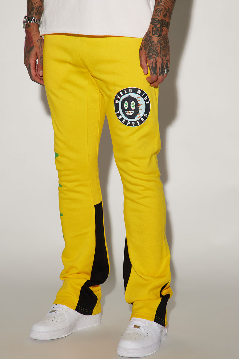 World Wide Hustle Sweatpants - Gold | Fashion Nova, Mens Fleece Bottoms ...