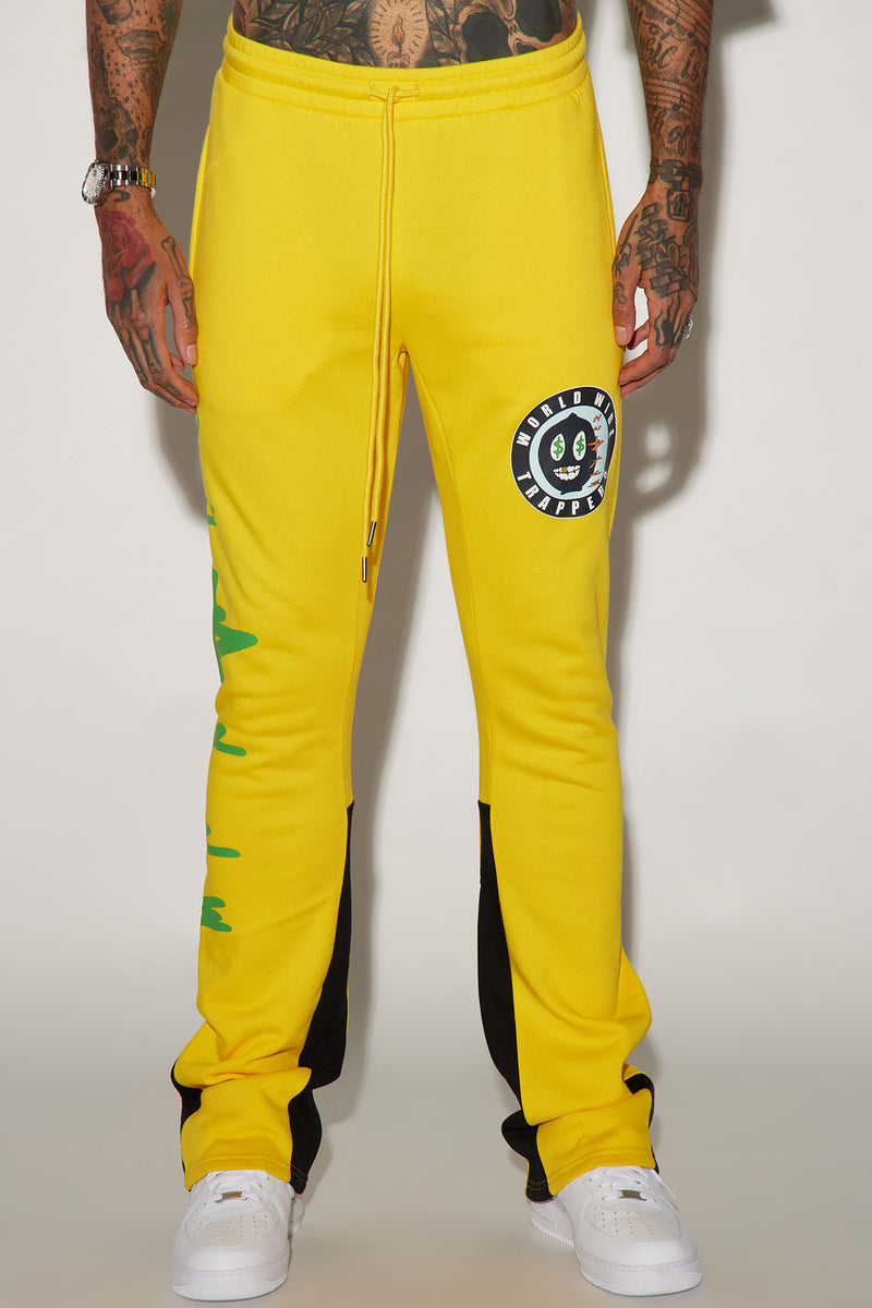 World Wide Hustle Sweatpants - Gold | Fashion Nova, Mens Fleece Bottoms ...