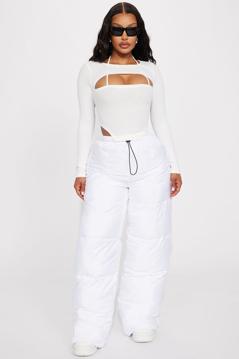 Park City Puffer Pant - White | Fashion Nova, Pants | Fashion Nova