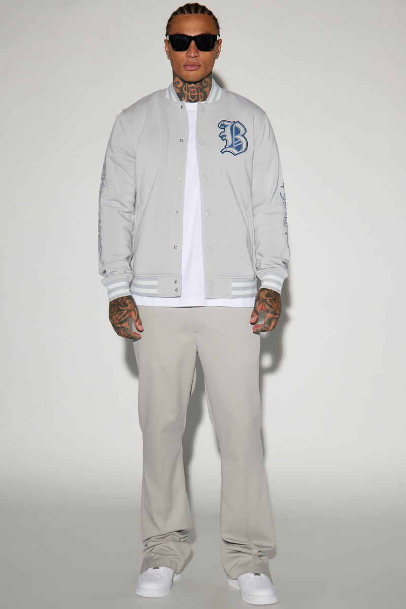 Blessed Varsity Jacket - Blue | Fashion Nova, Mens Fleece Tops ...