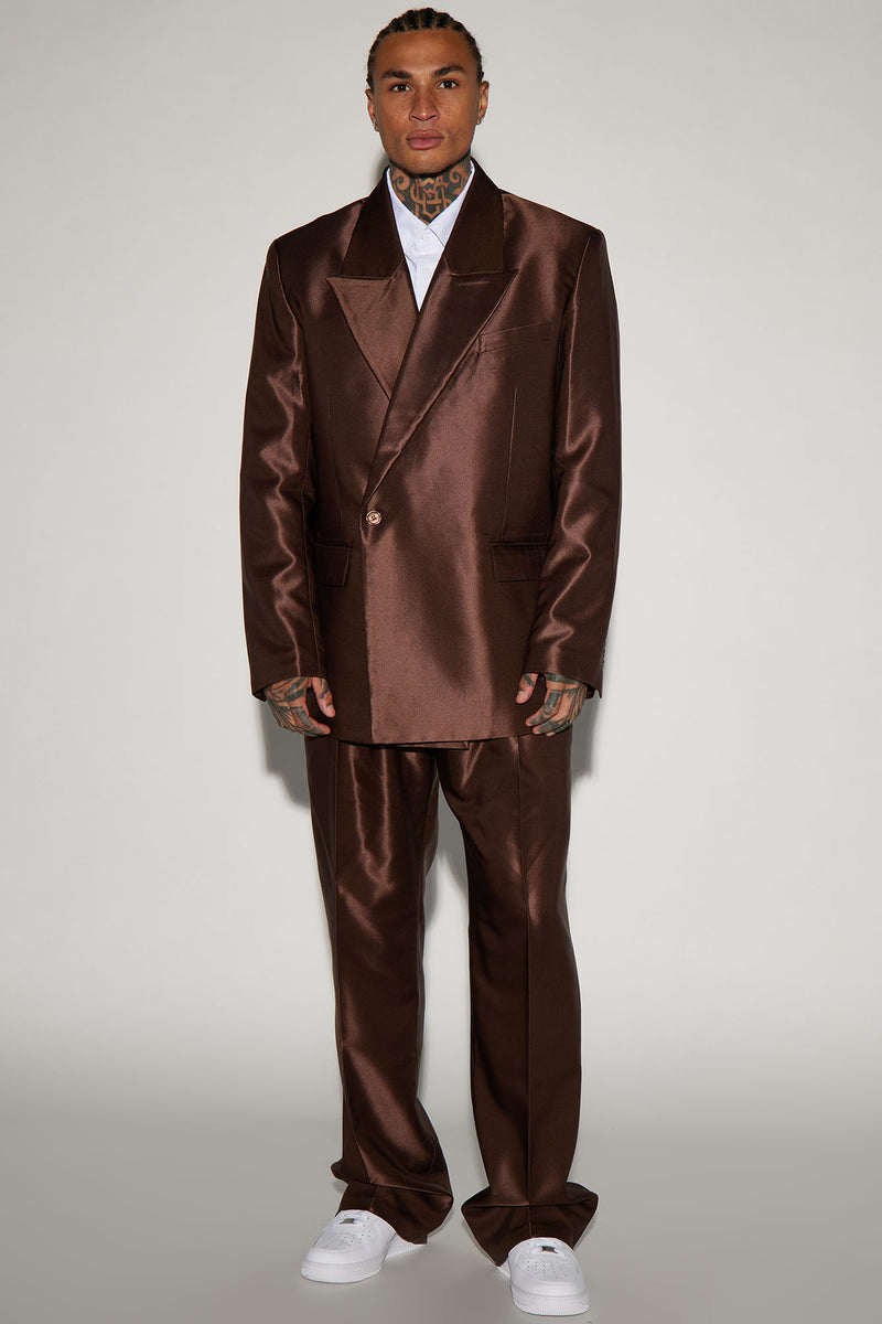 Call On Me Boxy Double Breasted Suit Jacket - Dark Brown | Fashion Nova ...