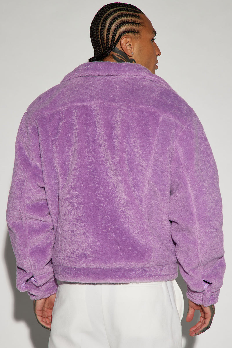 Tacoma Shearling Trucker Jacket - Lavender | Fashion Nova, Mens Jackets ...