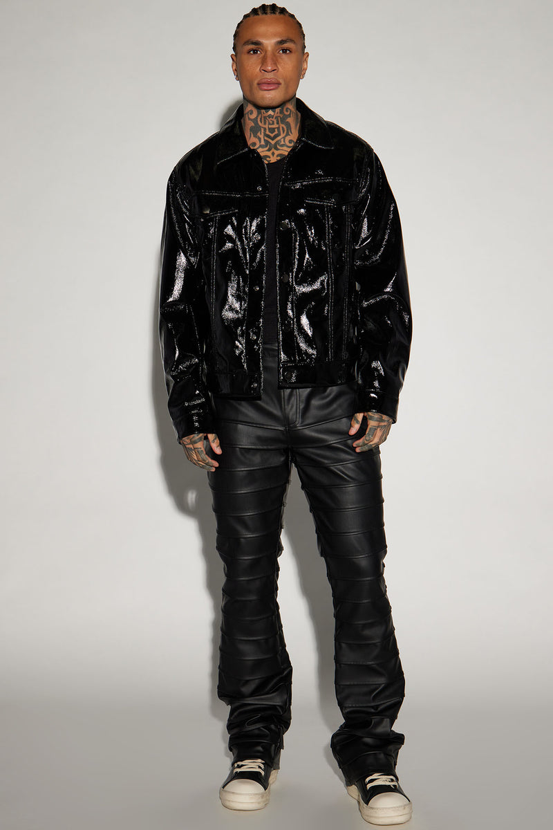 Da Baddie Faux Leather Trucker Jacket - Black | Fashion Nova, Mens ...