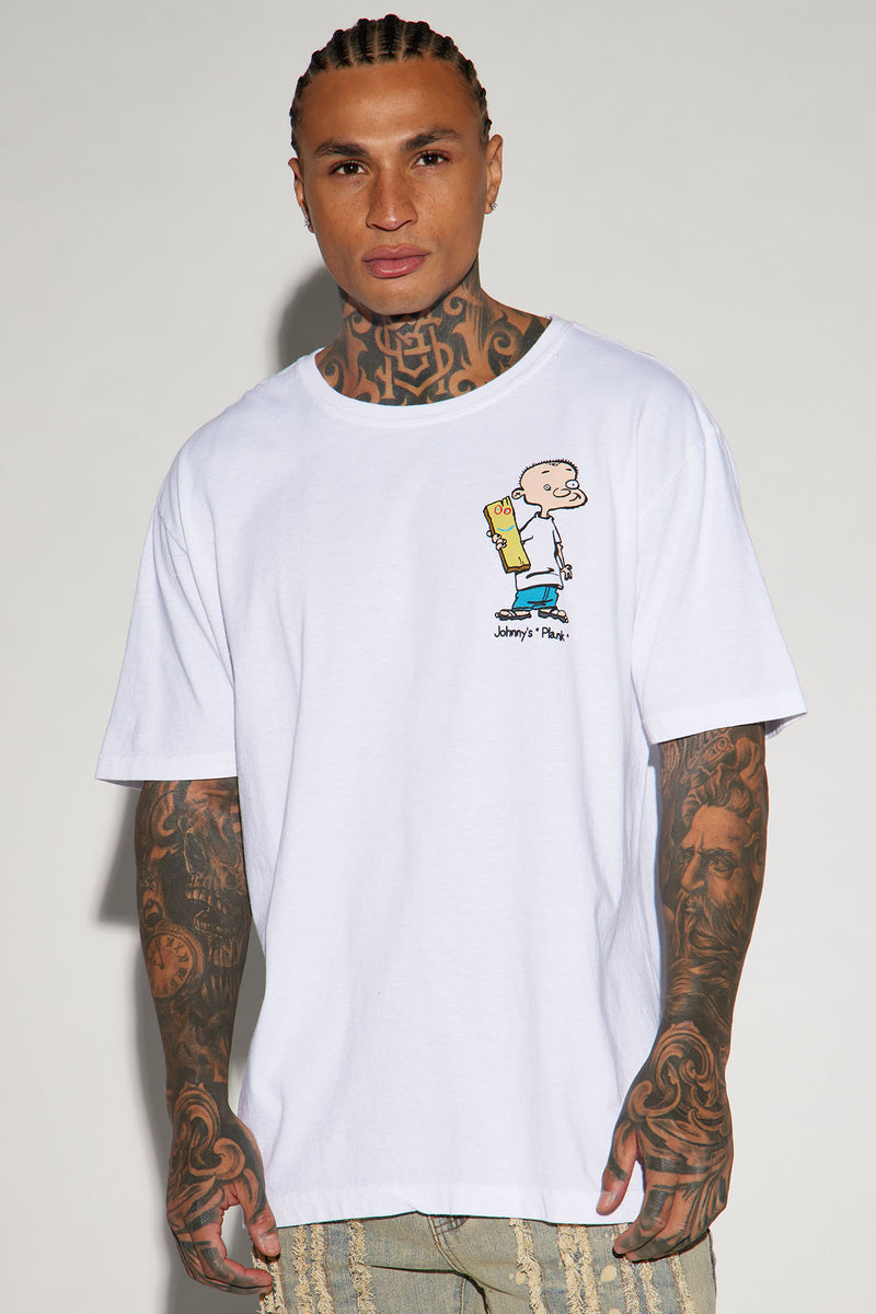 Ed Edd And Eddy Plank Short Sleeve Tee - White | Fashion Nova, Mens ...