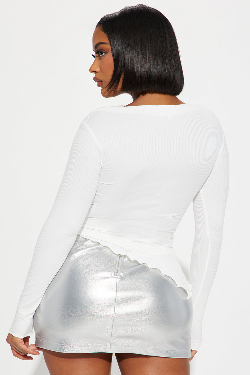 Celine Ribbed Top - Ivory | Fashion Nova, Knit Tops | Fashion Nova