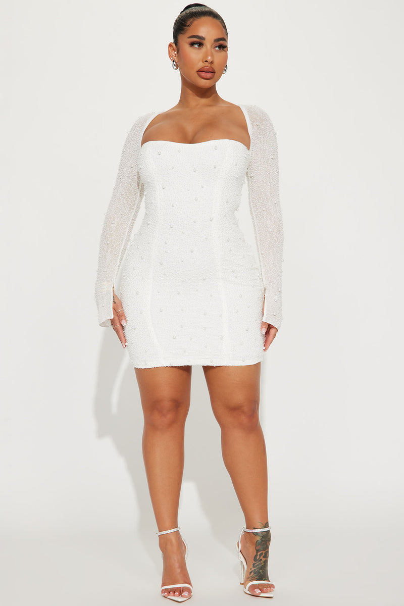 Aliza Pearl Mini Dress - Ivory | Fashion Nova, Dresses | Fashion Nova