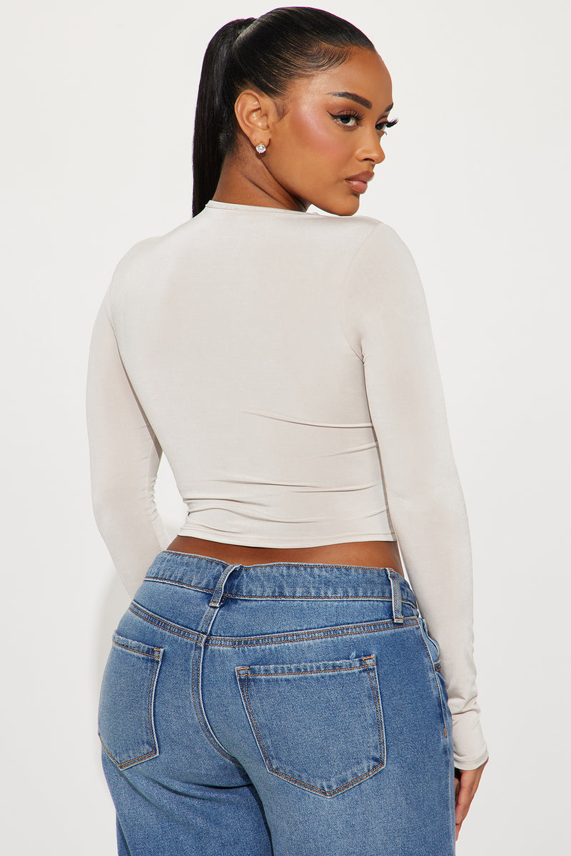 Your Bad Habit Cut Out Top - Stone | Fashion Nova, Knit Tops | Fashion Nova