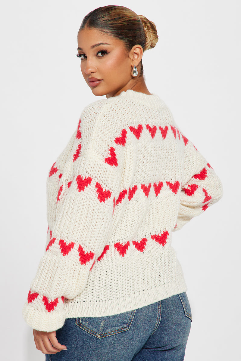 Sweetest Love Sweater - Red/White | Fashion Nova, Sweaters | Fashion Nova