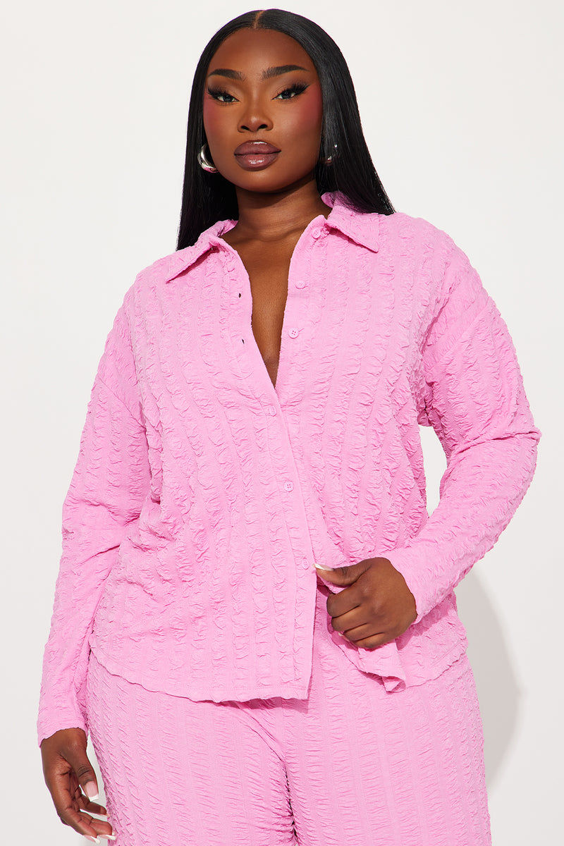 Naya Textured Pant Set - Pink | Fashion Nova, Matching Sets | Fashion Nova