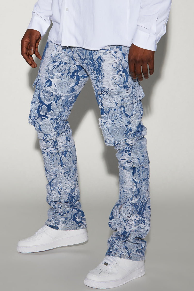 Inspired Stacked Skinny Flare Jeans - Light Blue | Fashion Nova, Mens ...