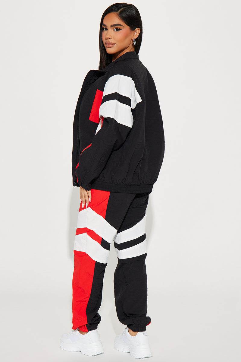 Berkley Windbreaker Pant Set - Black/combo | Fashion Nova, Matching ...
