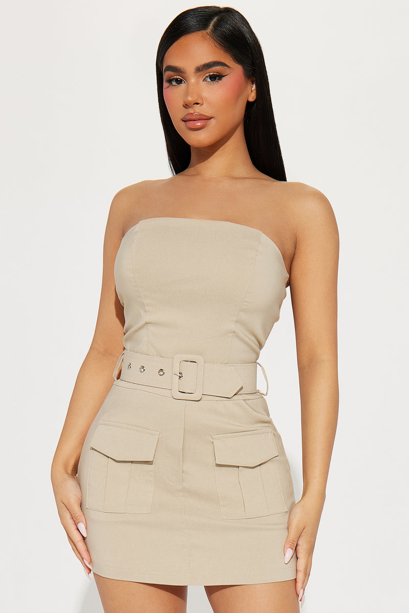 Alba Cargo Romper - Khaki | Fashion Nova, Rompers | Fashion Nova