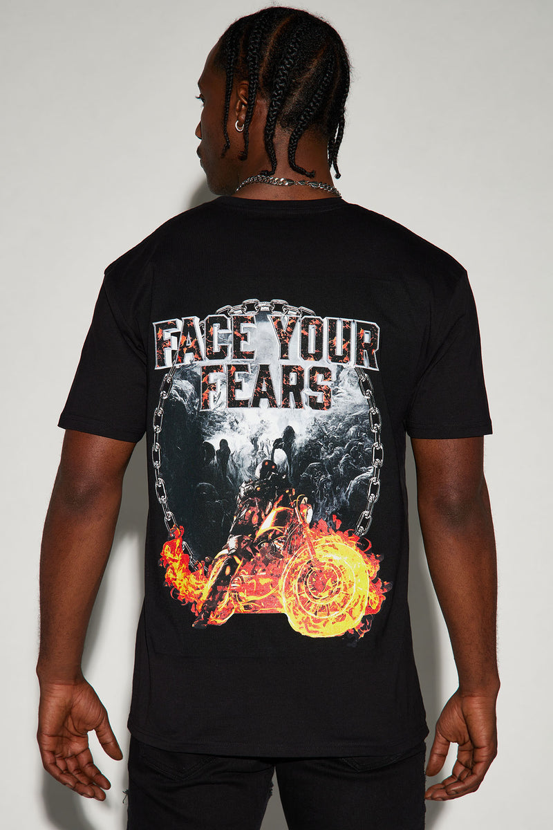 Face Your Fears Short Sleeve Tee - Black | Fashion Nova, Mens Graphic ...