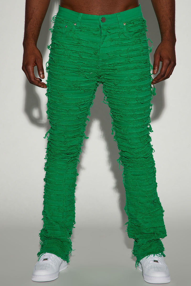 Crew Stacked Skinny Flare Pants - Green | Fashion Nova, Mens Jeans ...