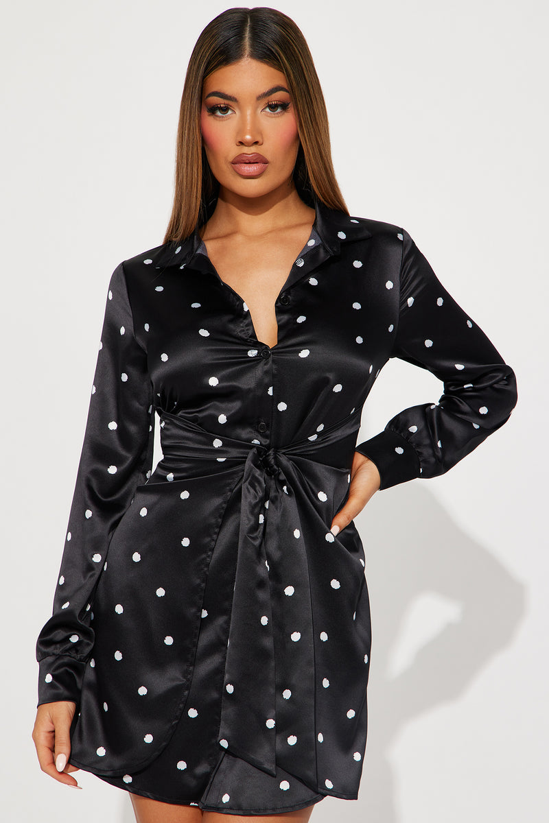 Classic Polka Dot Mini Dress - Black/White | Fashion Nova, Dresses ...
