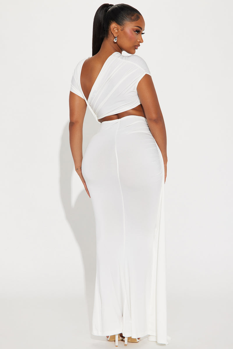 Aria Cut Out Maxi Dress - White | Fashion Nova, Dresses | Fashion Nova