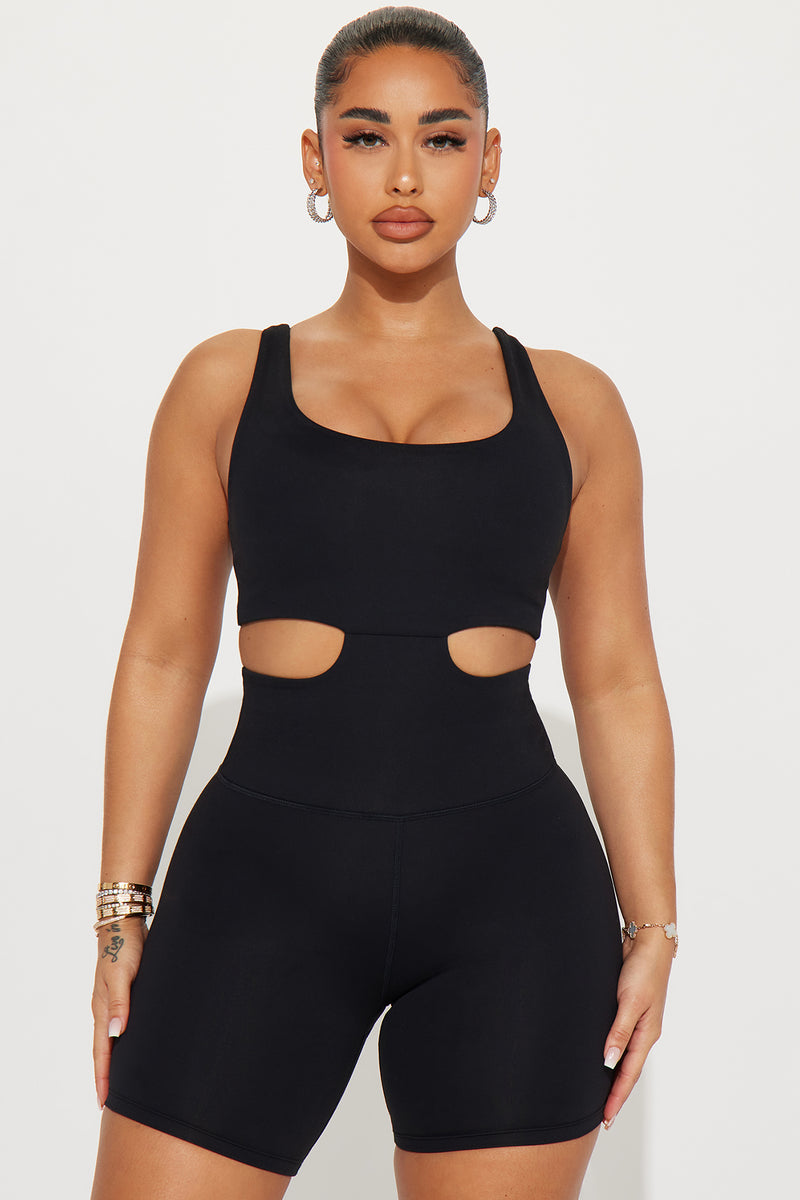 Rotation Super Soft Active Romper - Black | Fashion Nova, Nova Sport ...