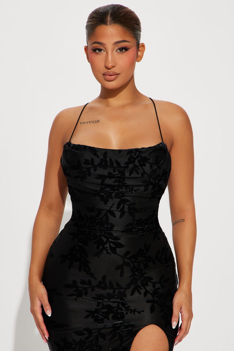 Samantha Mesh Midi Dress - Black | Fashion Nova, Dresses | Fashion Nova
