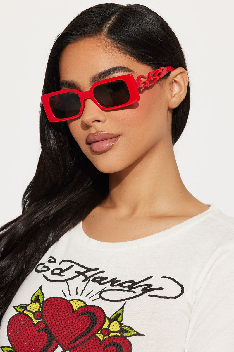 She's On Fire Sunglasses - Red | Fashion Nova, Sunglasses | Fashion Nova