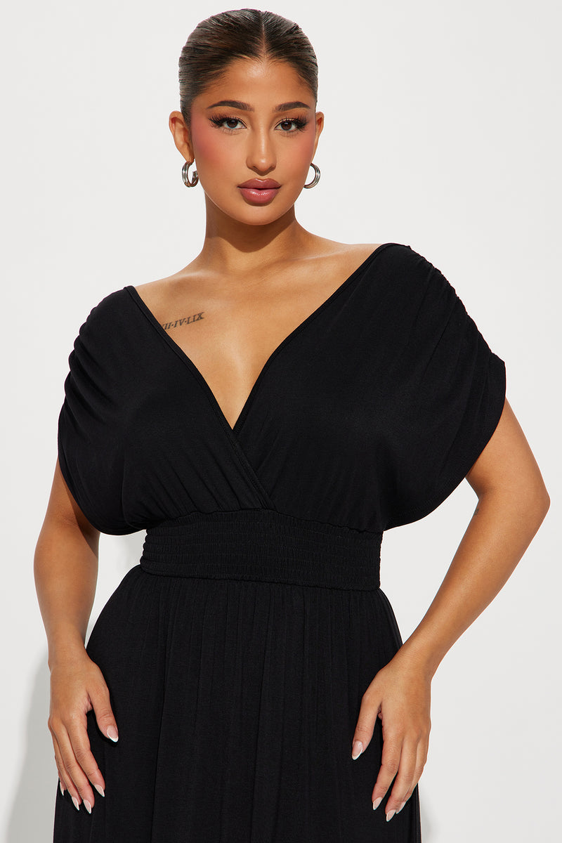 Eva Ruched Maxi Dress - Black | Fashion Nova, Dresses | Fashion Nova