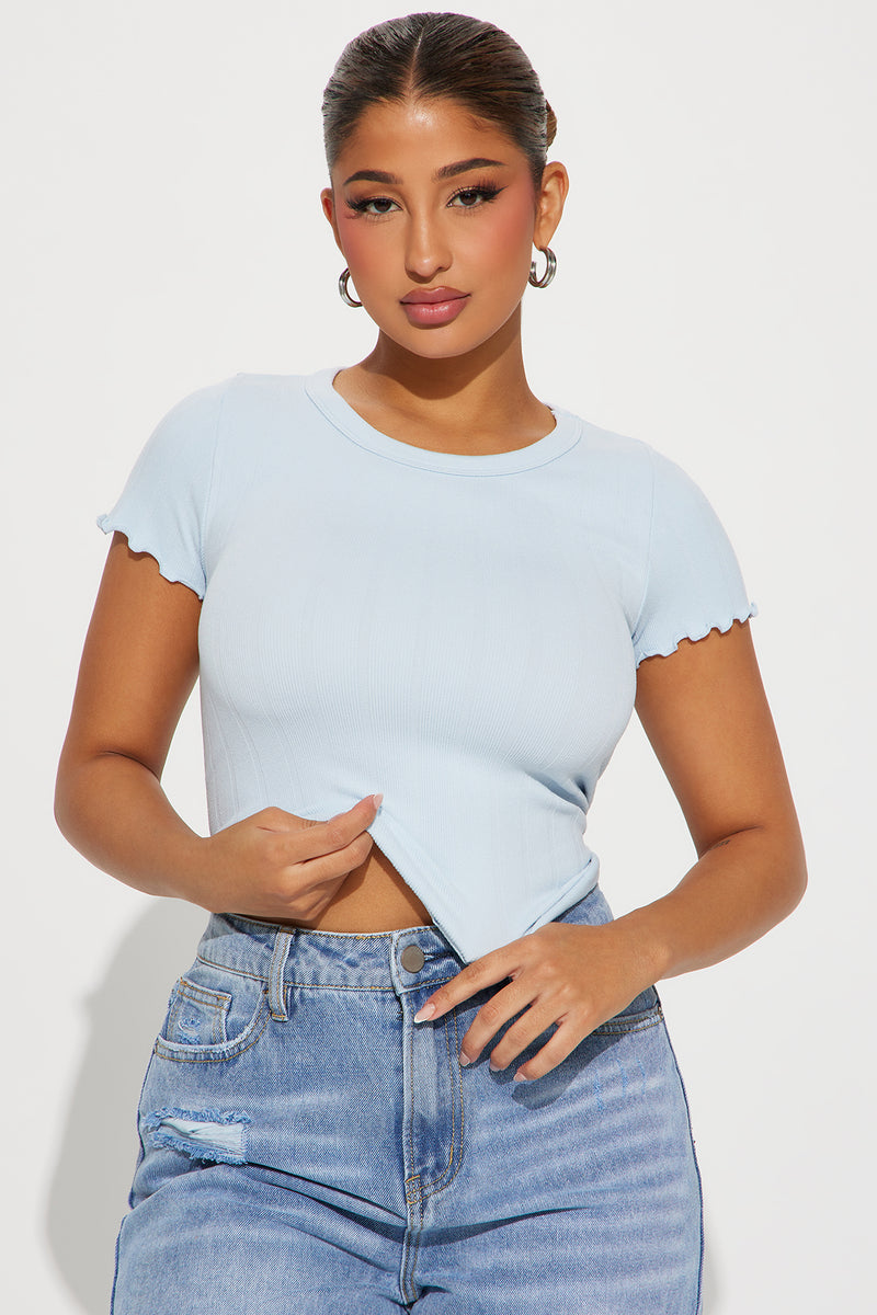 Sammy Seamless Top - Blue | Fashion Nova, Basic Tops & Bodysuits | Fashion Nova