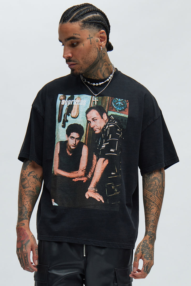 The Sopranos Tony And Christopher Short Sleeve Tee - Black | Fashion ...