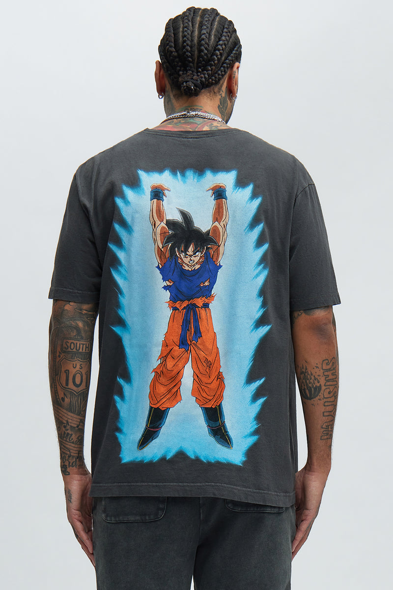 Dragon Ball Z Goku Spirit Bomb Oversized Short Sleeve Tee - Black ...