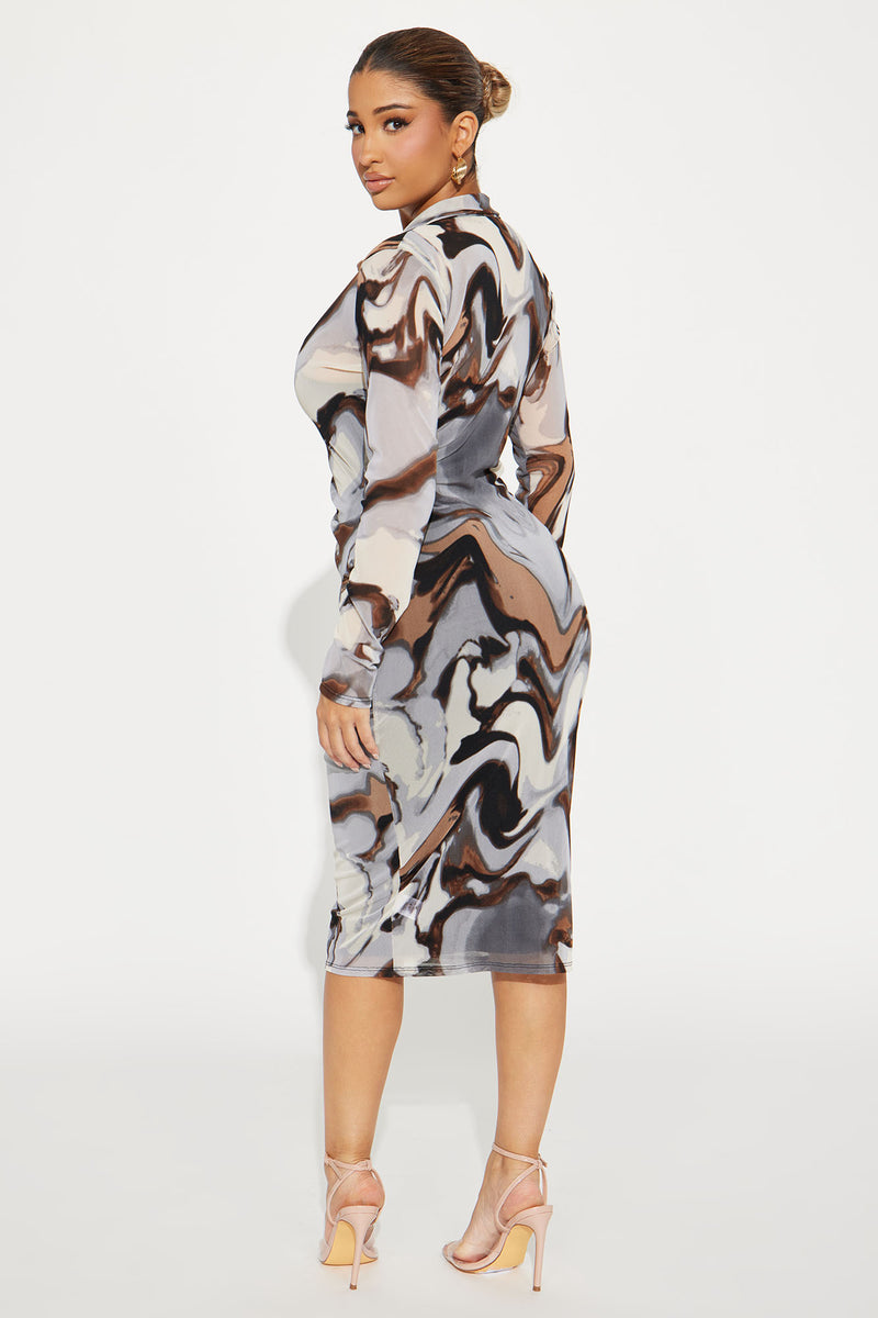 Mesh Midi Dress - Grey | Fashion Nova, Dresses | Fashion Nova