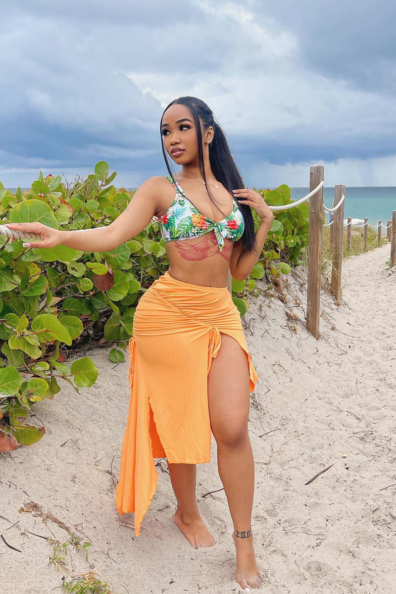 Nika Asymmetrical Skirt - Orange | Fashion Nova, Skirts | Fashion Nova