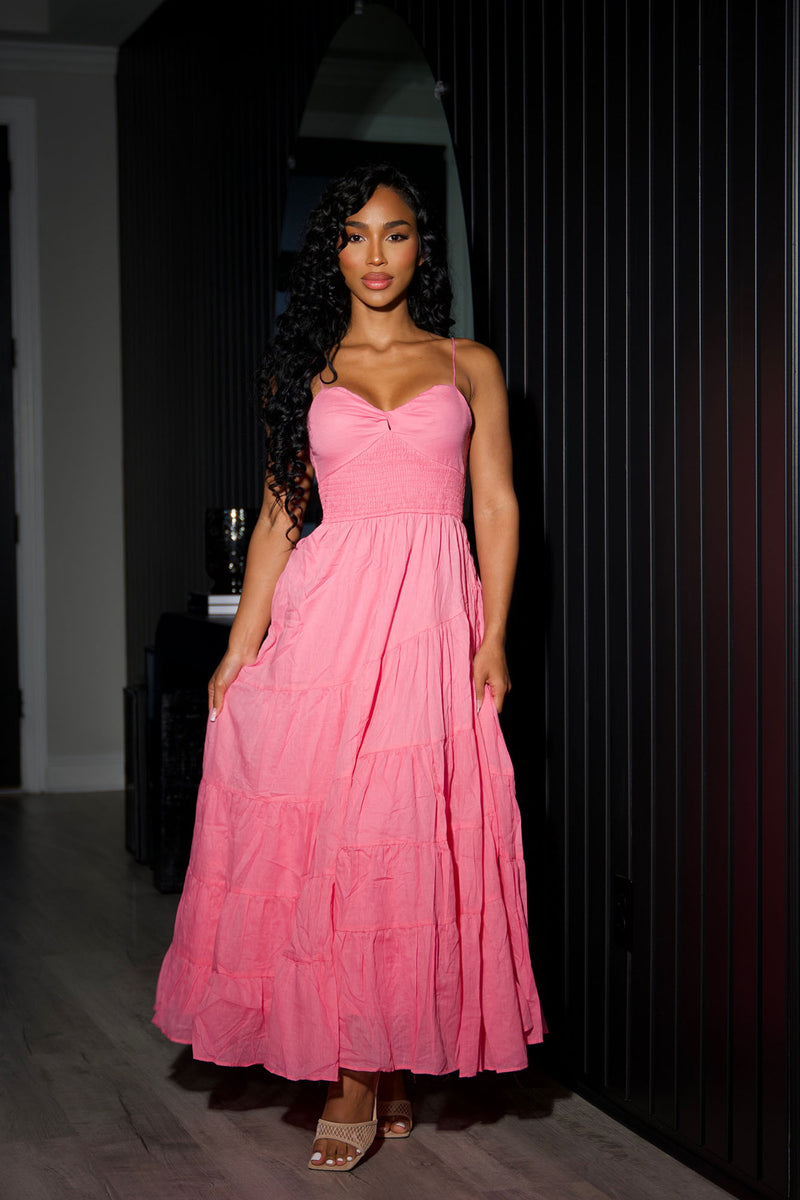 Everly Tiered Maxi Dress - Hot Pink | Fashion Nova, Dresses | Fashion Nova