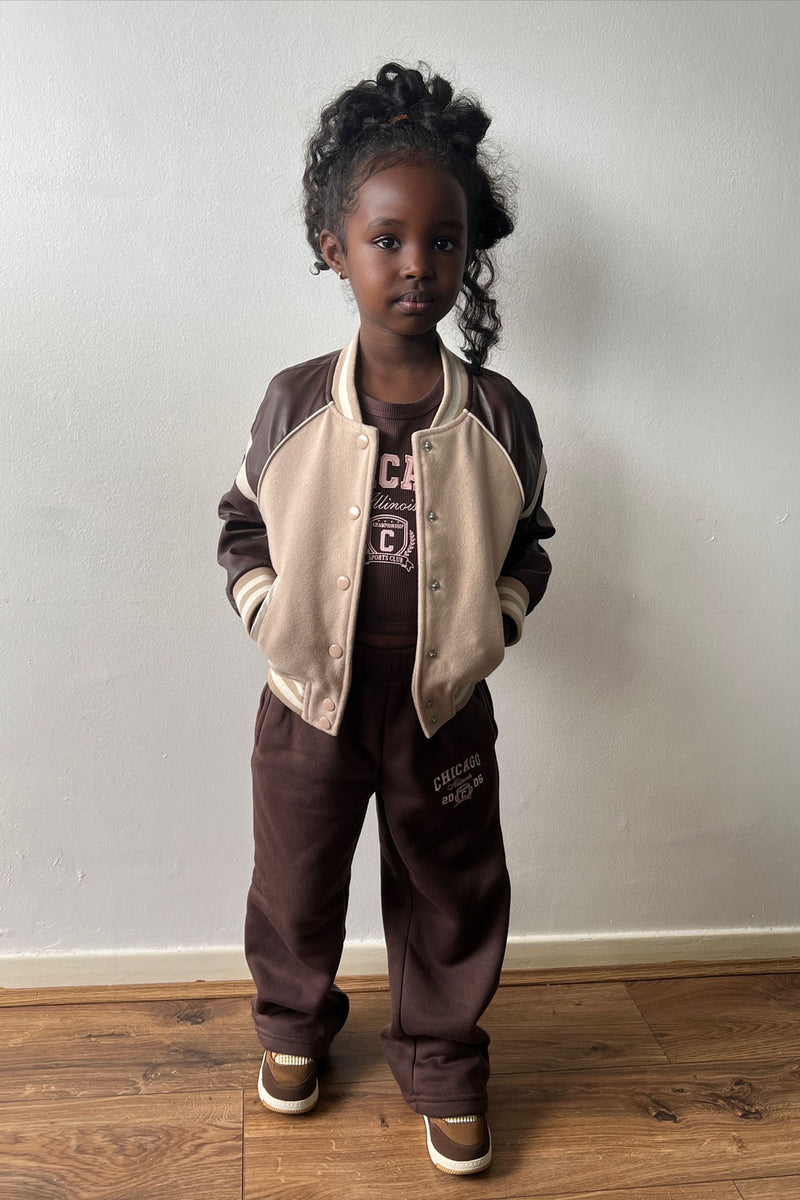 Mini Chi Town Fleece Pant Set - Brown/combo | Fashion Nova, Kids Sets ...