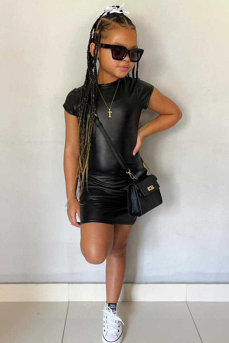 Mini Adela PU Mini Dress - Black | Fashion Nova, Kids Dresses | Fashion ...